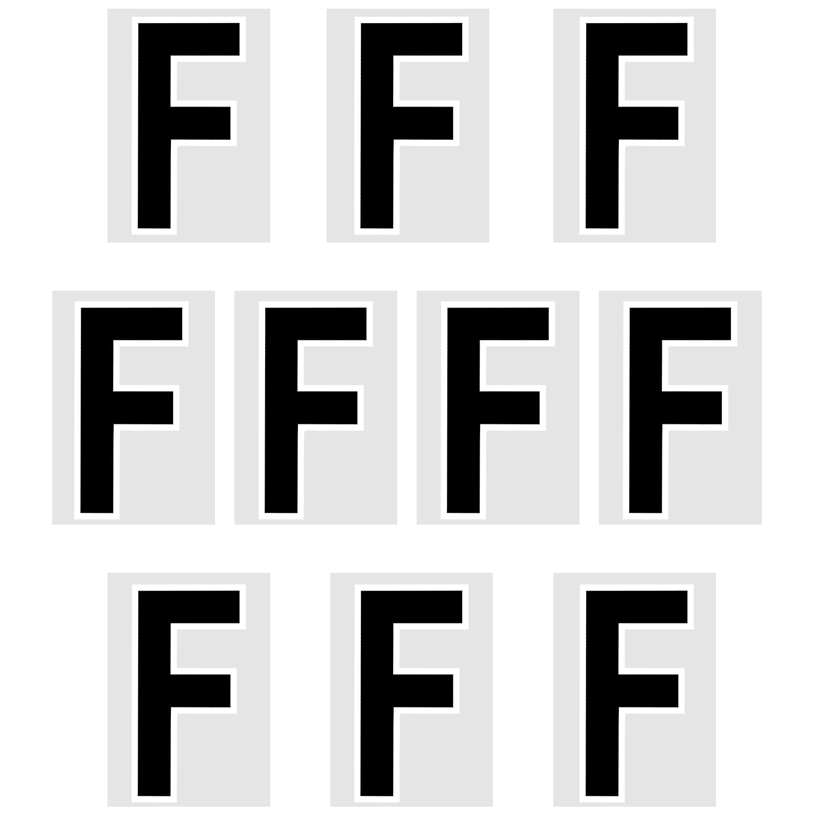 Letter F Patches Iron on Heat Transfer Letters 2 Inch Black Letter DIY ...