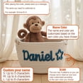 1pc Personalized Name Storage Basket, Custom Woven Organizer Bin with ...