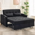 3 in 1 Convertible Sleeper Sofa Bed, Corduroy Futon Couches with Pull ...