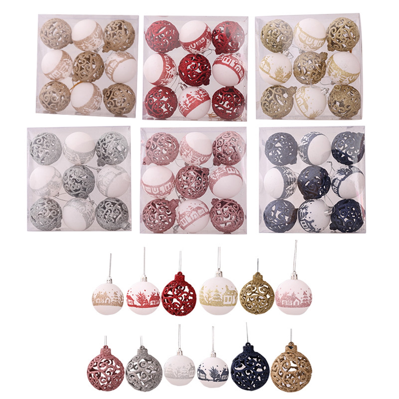 SPRING PARK 9Pcs Christmas Balls, Christmas Decorations Christmas Tree ...