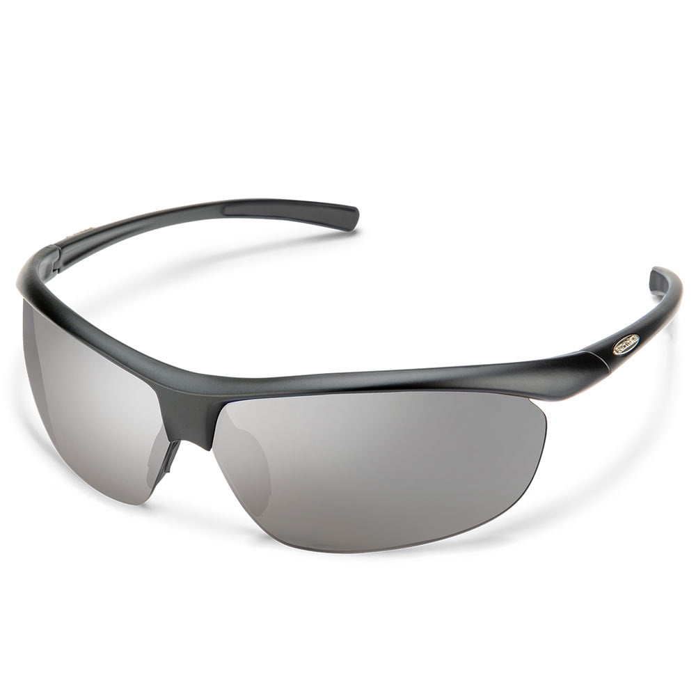 Suncloud Zephyr Polarized Sunglasses Matte Black/Silver Mirror Medium/Large Fit - Walmart.com