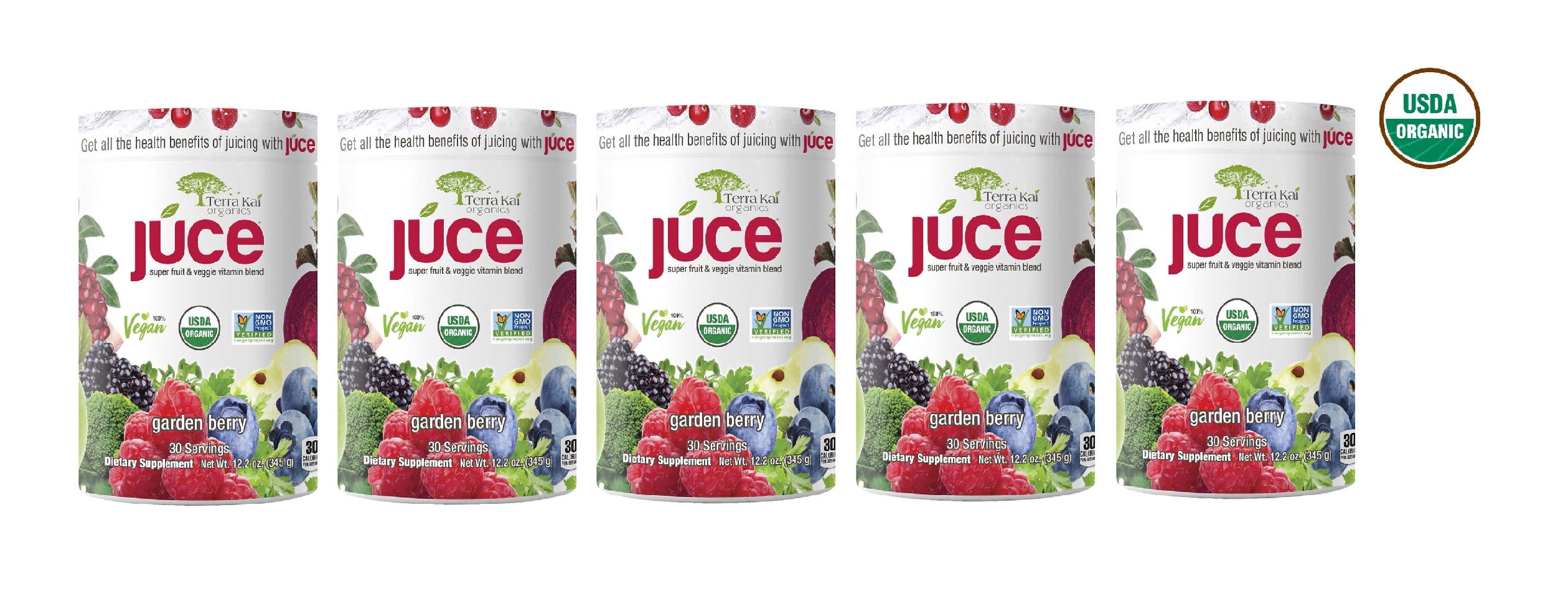 Terra Kai USDA Organic Juce Super Fruit & Veggie Powder, 12.2 Ounces ...