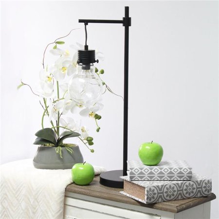 All the Rages LT1057-BLK Elegant Designs Hanging Lightbulb Table Lamp ...