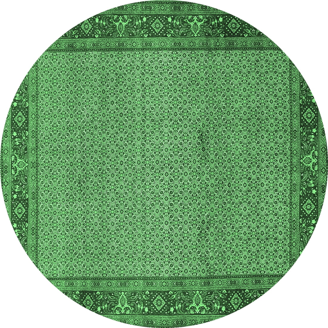 Ahgly Company Indoor Round Persian Emerald Green Traditional Area Rugs ...