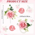 6 Pcs Rose Corsage and Boutonniere Set for Men Women Bride Bridesmaids ...