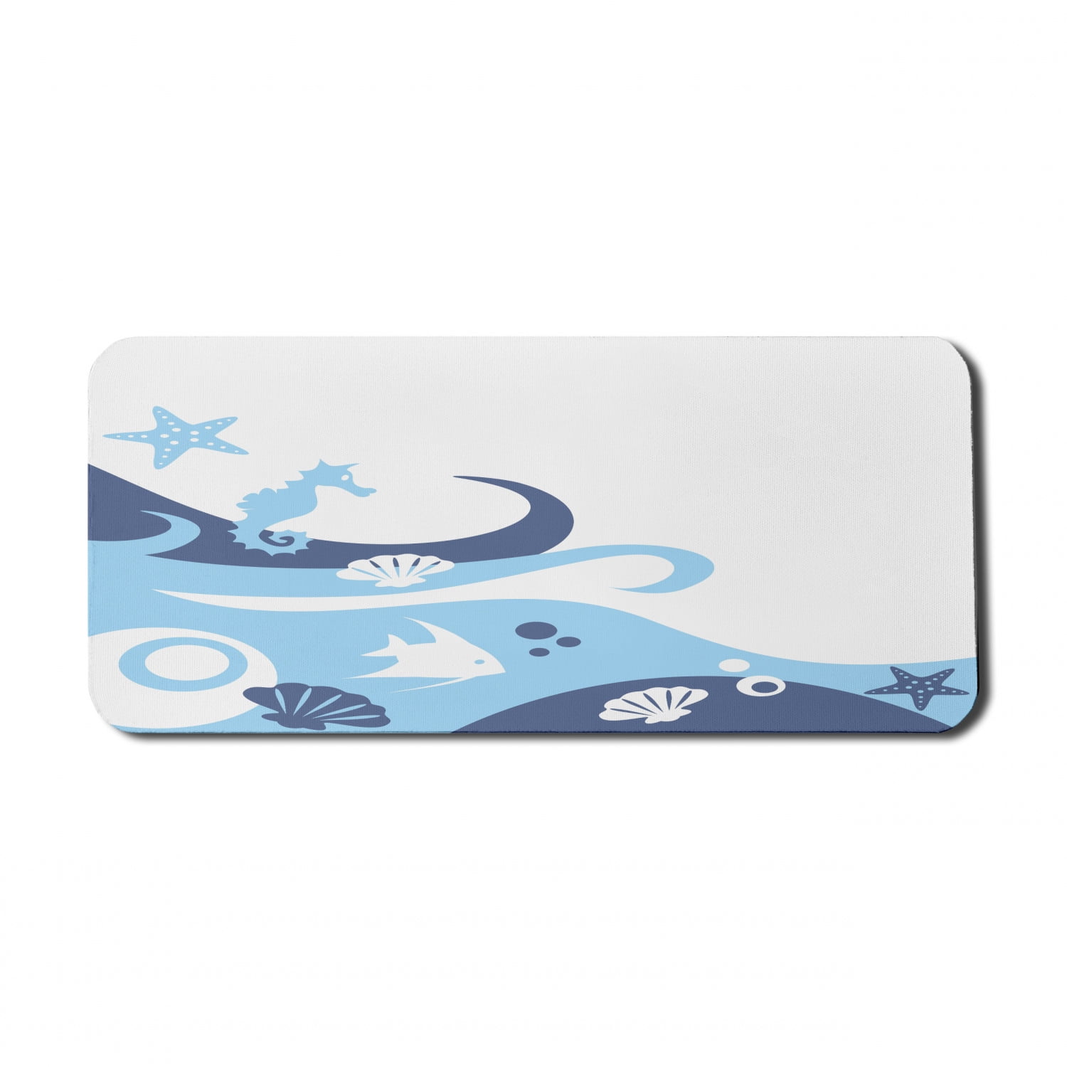 Ocean Computer Mouse Pad, Cartoon Graphic Like Image of Deep Sealife ...