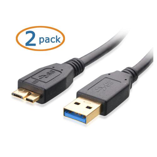 Cable Matters 2-Pack Micro USB 3.0 Cable (Micro USB 3 Cable A to Micro ...