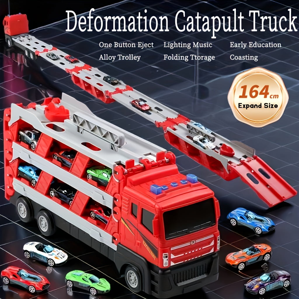 Click here for Grm Trucks Toys With 64-Inch Ejection Race Track... prices