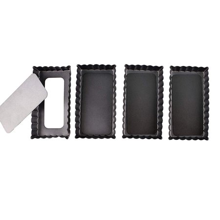 4-pack 4.5 Inch Deep Tart Pans Removable Bottom Pie Pan Quiche Pan Egg ...