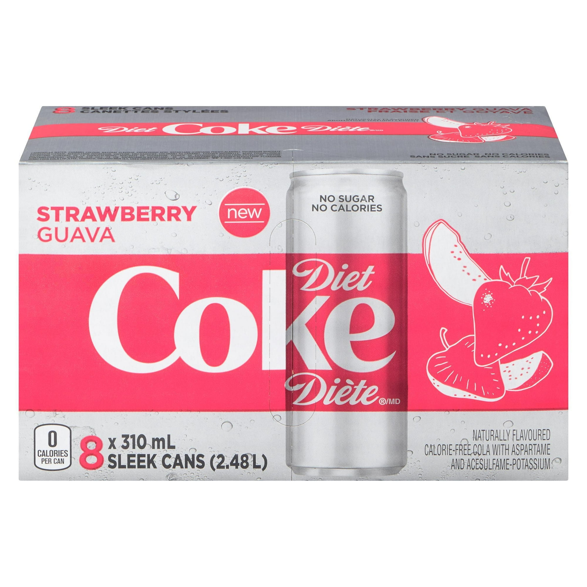 Diet Coke Strawberry Guava 310mL Cans, 8 Pack - Walmart.ca