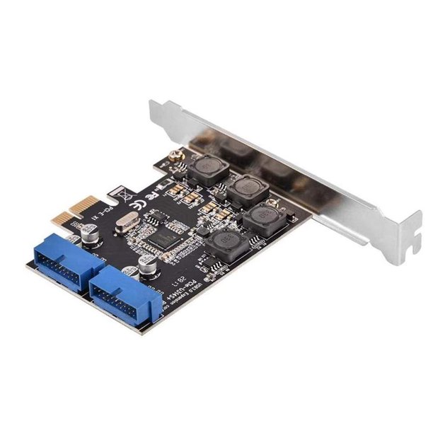 Wweixi PCI-E to USB 3.0 2-Port Card Low Profile PCI-Express to Internal ...