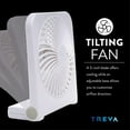 TREVA 5 Inch USB And Battery Personal Powered Desk Fan With Two Cooling ...
