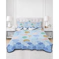 Blue Ocean Quilts Bedding Set Twin Size Shell Starfish Mermaid Fish ...