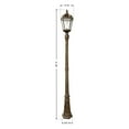 Gama Sonic Solar Outdoor Lamp Post Light, Weathered Bronze Aluminum ...