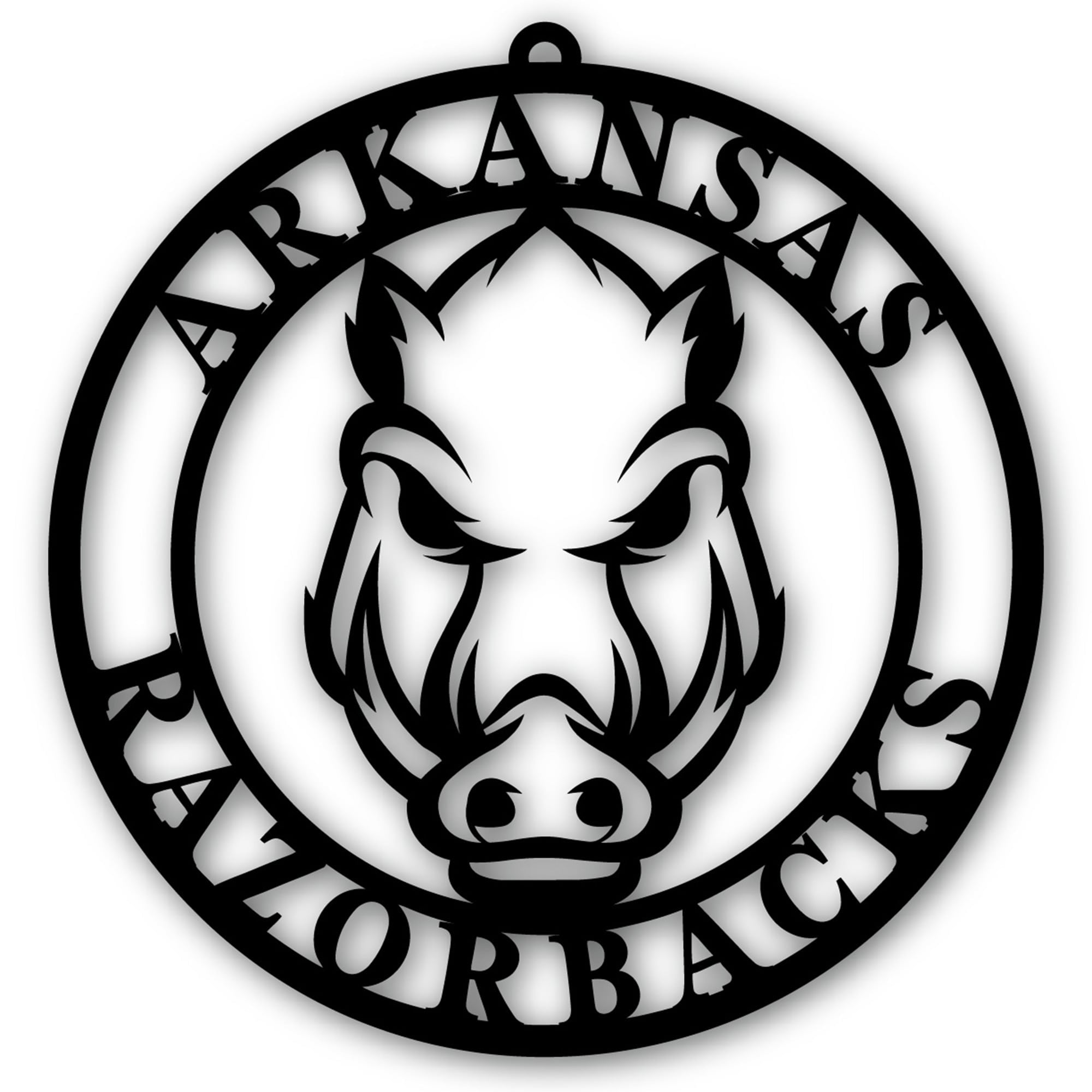 Black Arkansas Razorbacks 16'' Team Logo Cutout - Walmart.com