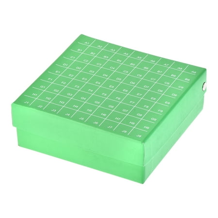 Centrifuge Tube Storage Box, 81-Well Waterproof Cardboard Holder Green ...