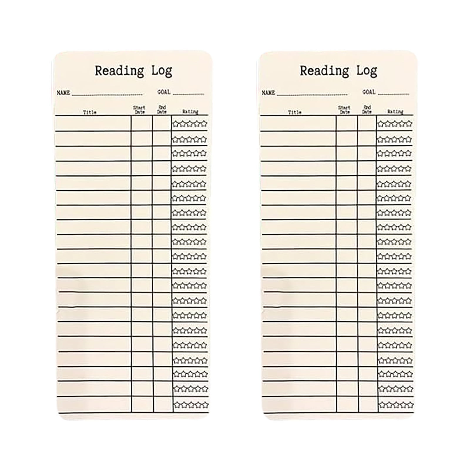 New Easy Reading for Students Reading Hobby Library Card Bookmarks ...