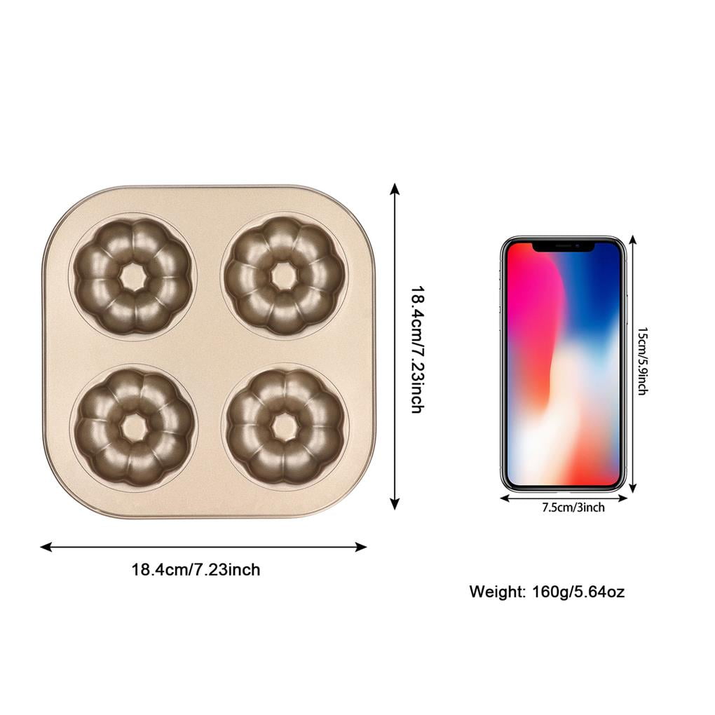 Click here for Ruzhgo Non-Stick 4-Cavity Donut Baking Pan High-Gr... prices