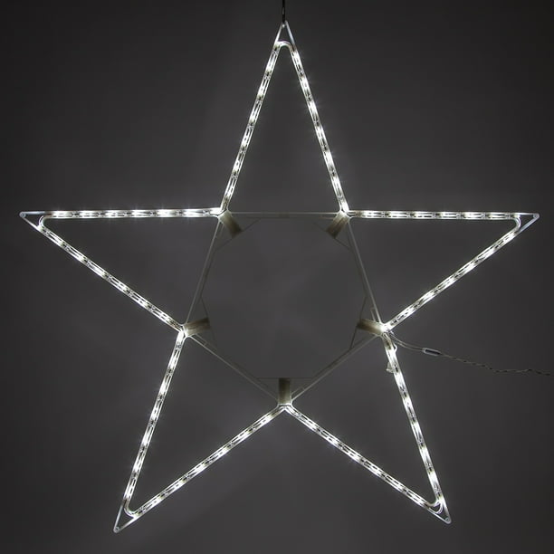 Kringle Traditions 48” Cool White LED Christmas Star Light, Fold-Flat ...