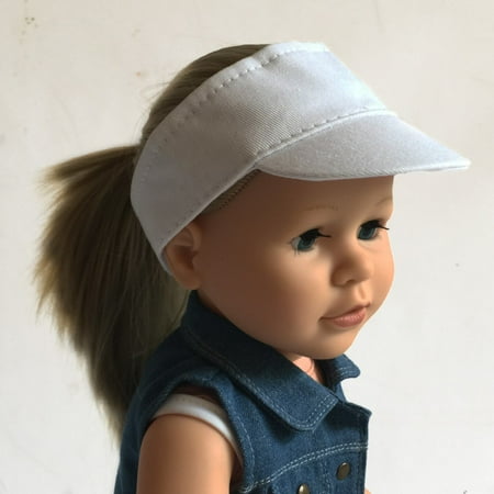 White Sun Visor Cap for 18 inch Dolls - Walmart.com