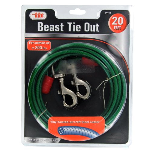 IIT 99917 Beast Heavy Duty Tie Out - 20 Feet (Assorted Colors ...