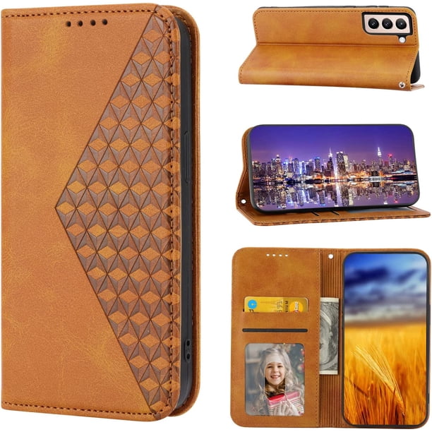 Funda de pulsera para Samsung Galaxy S23/S22, carcasa de cuero PU con ...
