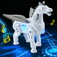 Electric Walking Pegasus Toy Motorized Mechanical Horse with Lights ...