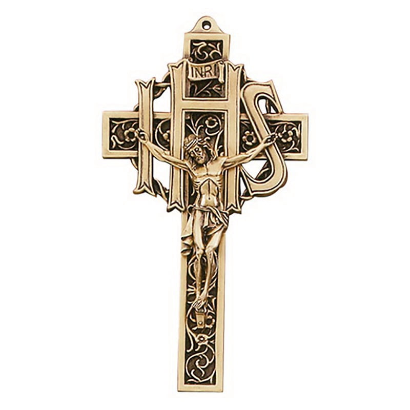 Jeweled Cross JC-850-K Filigree IHS Crucifix - Walmart.com