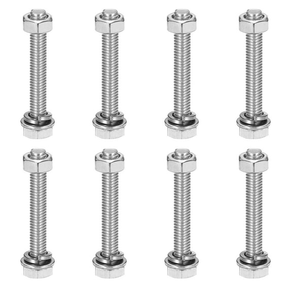 CERPXFF-(8 Sets) 3/8-16x1-1/2 Stainless Steel Hex Head Screws Bolts ...