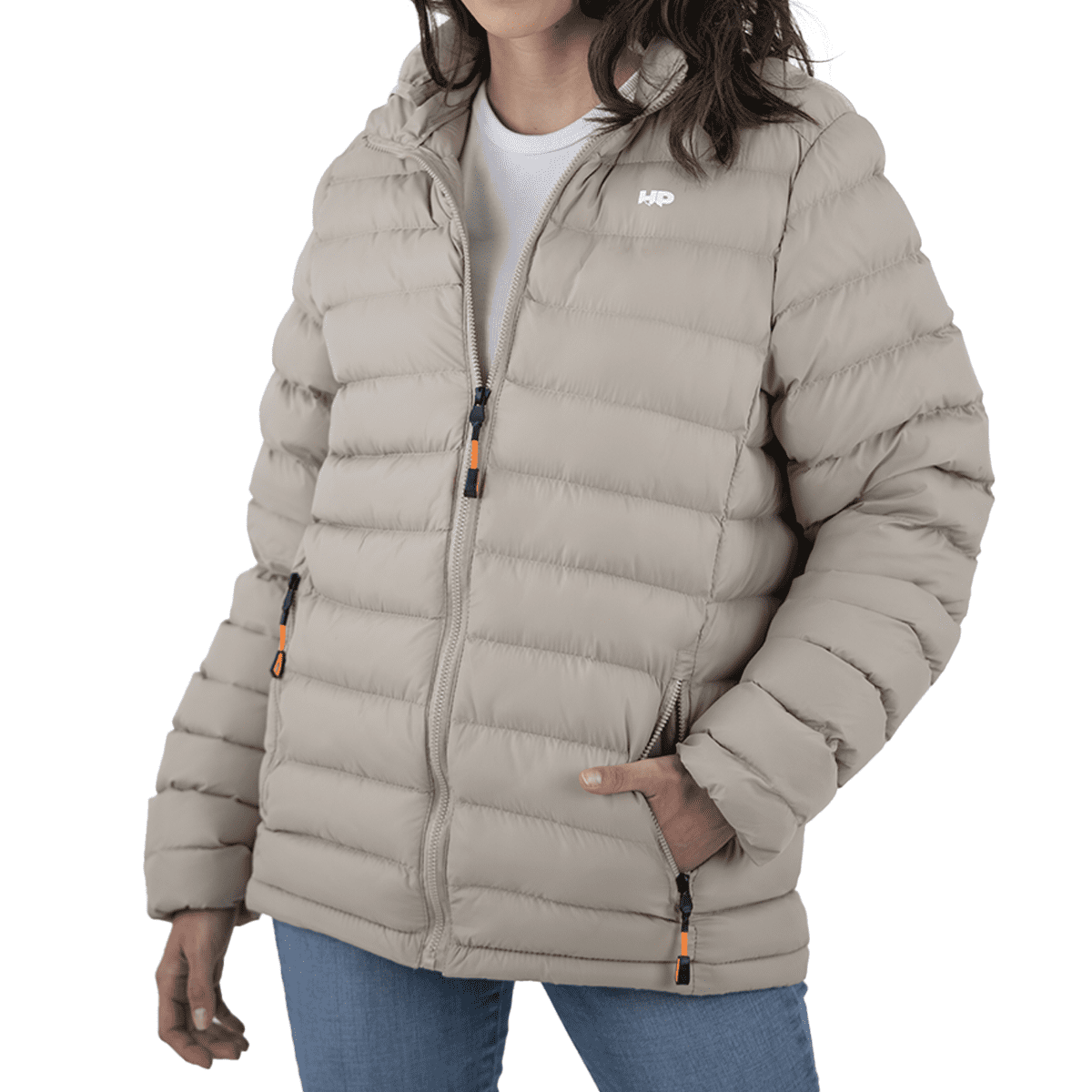 Chamarra Acolchada Impermeable Para Mujer Color Beige Talla Mediana ...