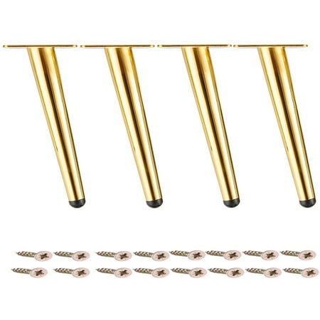 Compuye 7.8 Inch Steel Furniture Table Leg Round Tapered Sofa Legs ...