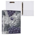 Grapes and Leaves 3 Ring Binders 1.5 inch Hardcover File Folders with ...