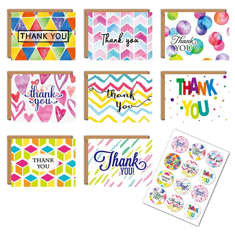 HGYCPP Multi-in-1 Cute Exquisite Thanks Card Round Sticker Gift Box ...