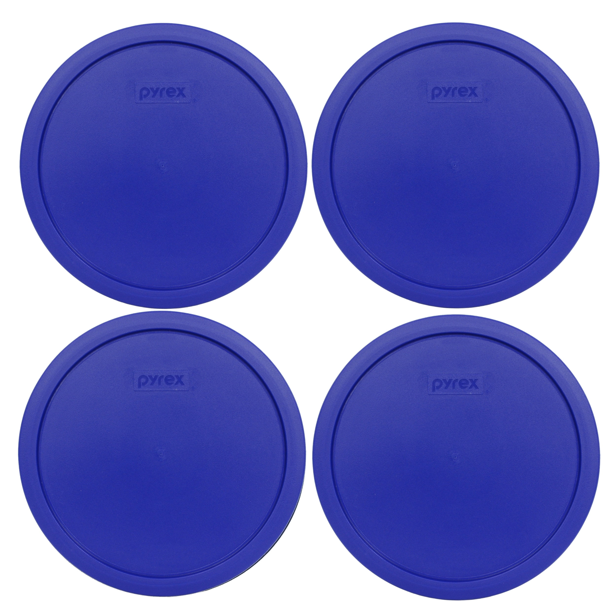 Pyrex 7403-PC Cadet Blue Round Plastic Storage Replacement Lid (4-Pack ...