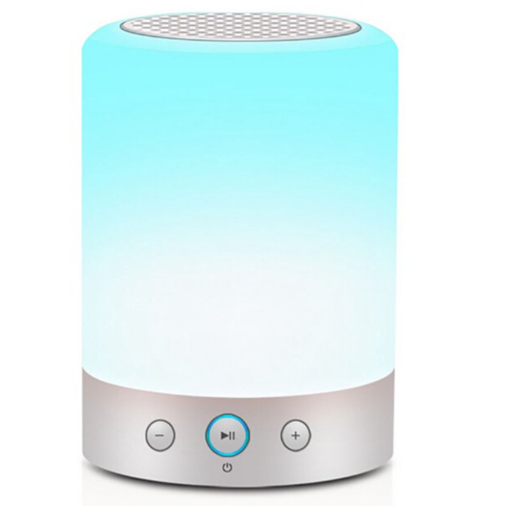 TechComm L7 Bluetooth Speaker Touch-activated LED Lamp with Multi-Color ...