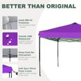 12x12 Canopy Replacement Top with Air Vent Silver Coated for Straight ...
