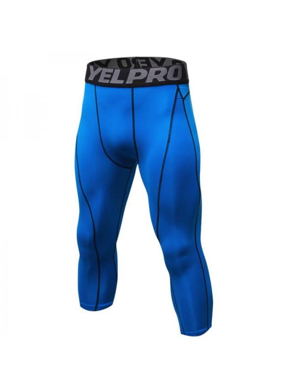 Topumt Men's Compression Capris Gym Sports Tights Running Basketball 3/ ...