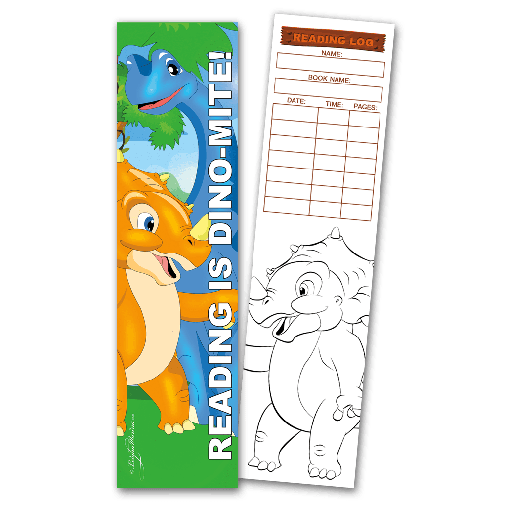 Dinosaurs 'Reading is Dino-Mite!' Coloring Bookmarks with Reading Logs ...
