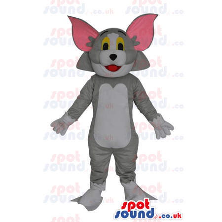 Jerry Cat From It Tom And Jerry Cartoon With Giant Ears In Grey ...