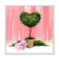 Designart Heart Shaped Valentine House Plant FLOAT FRAME WALL ART ...