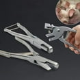 Pig Ear Plier Stainless Steel Pig Ear Punch Pliers U Shaped V Shaped ...