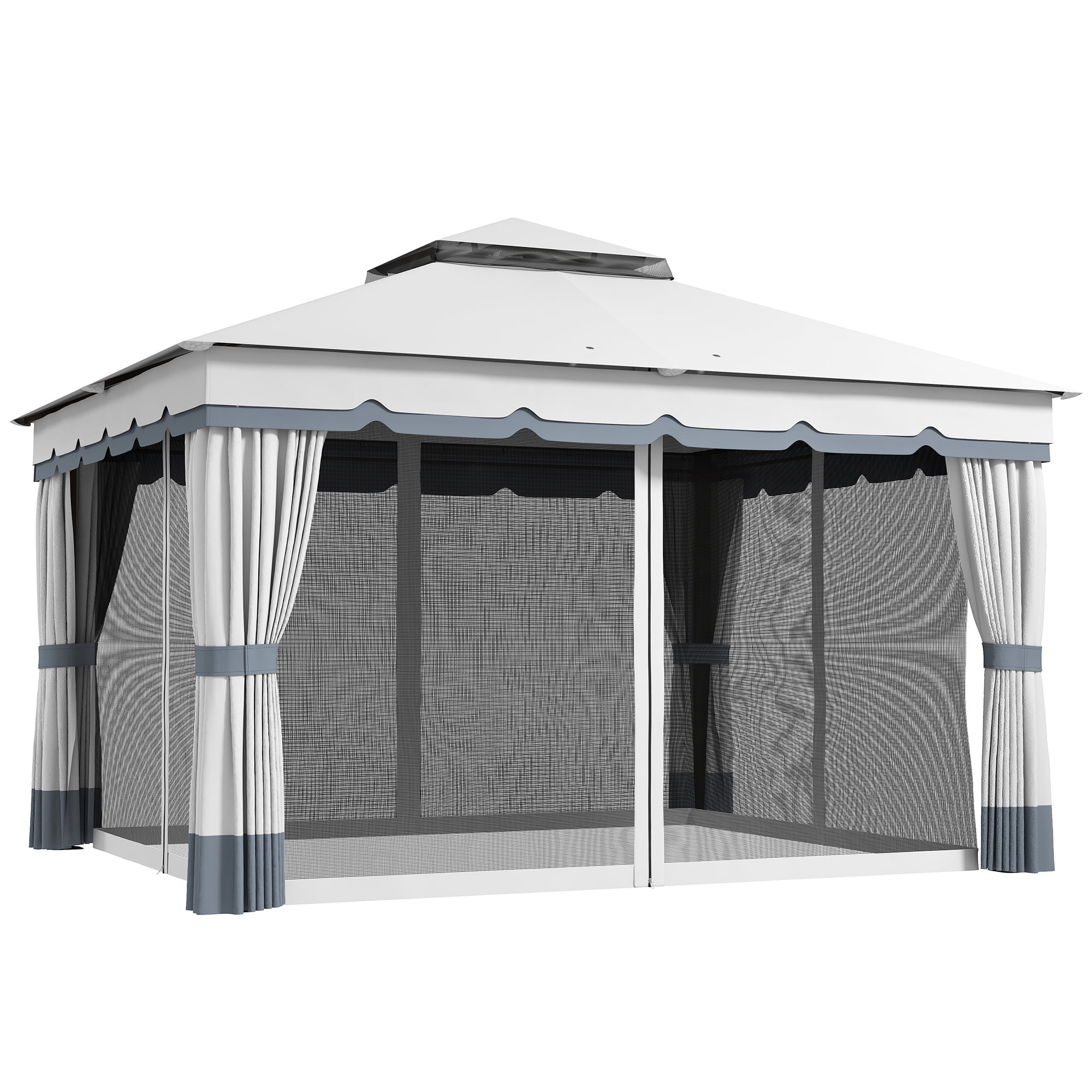 Click here for Outsunny 10 X 12 Double Roof Outdoor Gazebo With N... prices