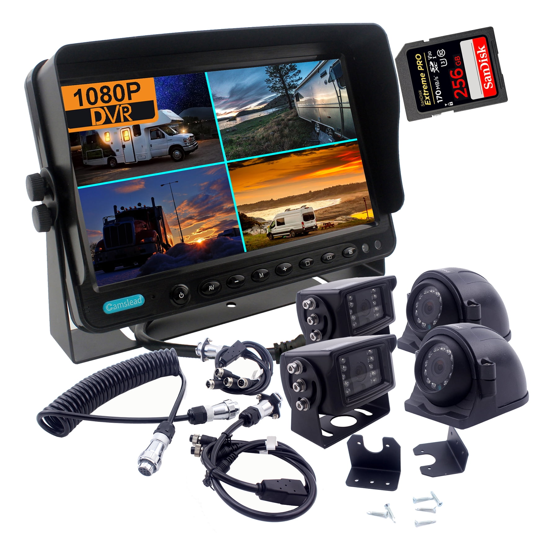 CAMSLEAD 9 inch screen 1080P HD camera system The 5th wheel camera ...