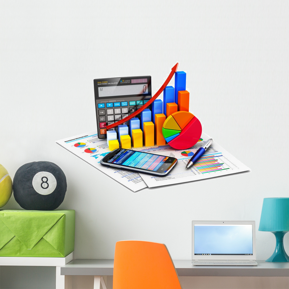Financial Statistics and Accounting Wall Decal by Wallmonkeys Peel and ...