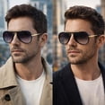 Aviator Fashion Sunglasses for Women Men Double Bridge Pilot Frame ...