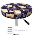 Lsque Lavender Flowers Round Bar chair cushion covers Velvet Fabric ...