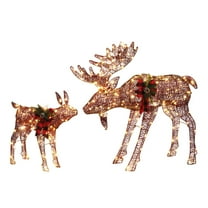 Best Choice Products Outdoor Holiday Xmas 2-Piece Moose Family, Lighted ...