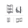 3-Tier Adjustable Storage Rack, Extendable Shelf Unit with Adjustable ...