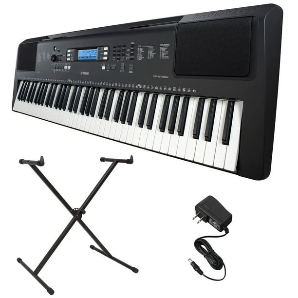 Yamaha PSR-EW310 76-key Portable Keyboard Bundle with Stand and Power ...