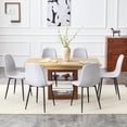 LHYY Scalable dining table and chair set,59-71 inch pull-out table,6 ...